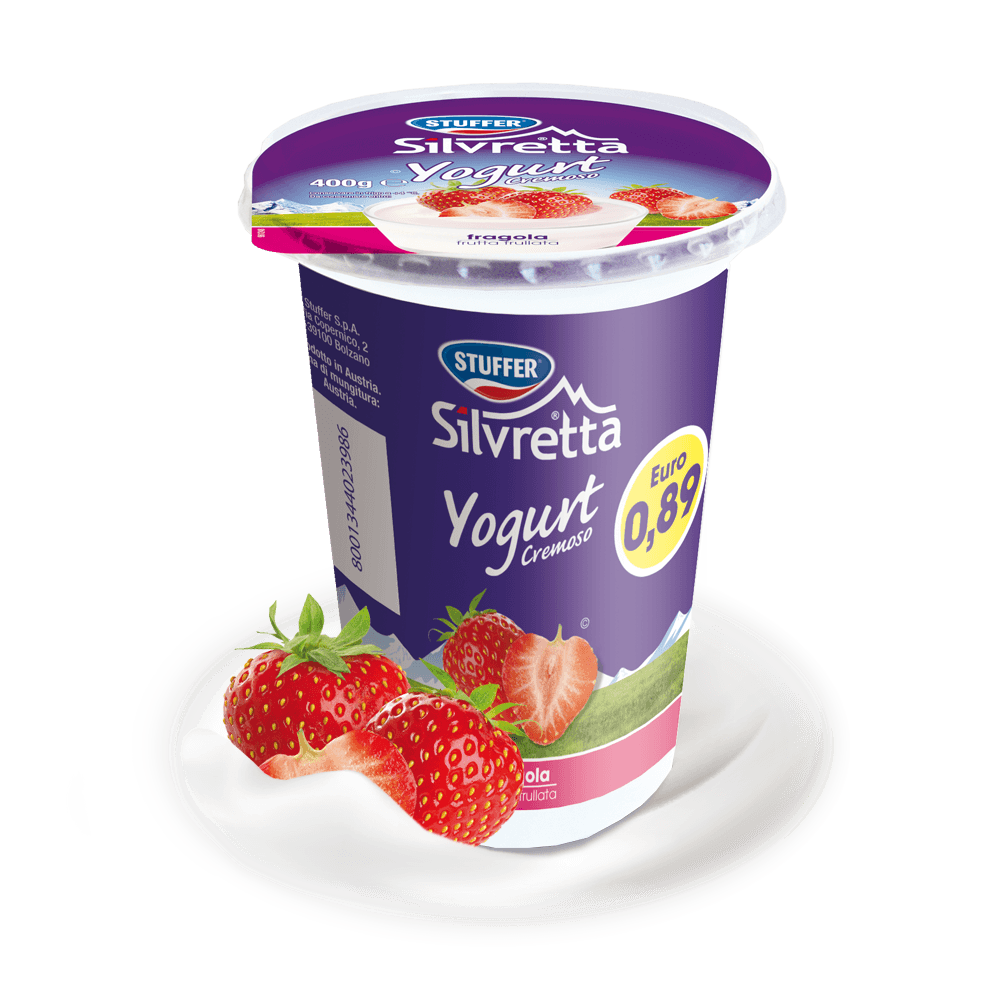 SILVRETTA YOGURT INTERO CREMOSO 400g Fragola - Stuffer